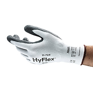HyFlex 11-724 Cut Protection Gloves - Medium Duty, High Durability, Comfort, Size X Large (Pack of 12)
