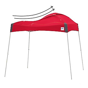 E-Z UP Dome Instant Shelter Canopy, 10' x 10', Vented Top with Wide-Trax Roller Bag & 4 Piece Spike Set, Royal Blue
