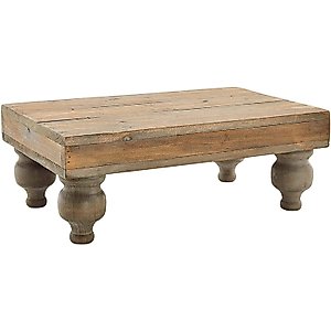Mud Pie Wood Footed Serving Stand, 12 1/2" x 20 1/4" Brown