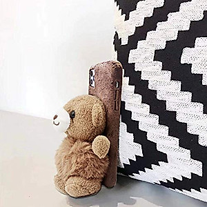 Losin Compatible with iPhone 12 Cute Case Lovely Plush Furry Cartoon 3D Bear Kickstand for Women and Girls Kawaii Case Soft TPU Shockproof Protective Cover for iPhone 12, Brown