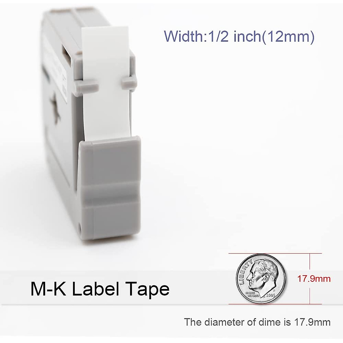 Fimax Compatible Tape Replacement for Brother M-K231s Label Tape M231 MK-231 MK231 12mm 0.47'' White Tape Ptouch M Tape Work with Brother P Touch Label Maker PT-M95, PT-90, PT-70, PT-65, PT-85, 3-Pack