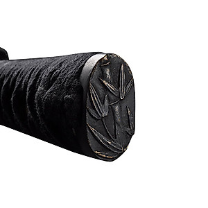 Handmade Sword - Samurai Katana Sword, Battle Ready, Hand Forged, 1045 Carbon Steel, Heat Tempered, Full Tang, Sharp, Wooden Scabbard (Bamboo)