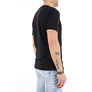 A|X Armani Exchange Men's Basic Pima V Neck Tee, Black, Medium