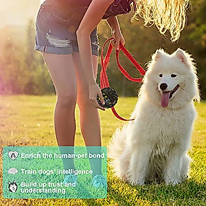 MITAIKO Dog Toy Ball for Aggressive Chewers, Interactive Fetch Dog Ball with Fun Squeaky Wobble Giggle Sound, Durable for Small Medium Large Dogs, Non-Toxic Rubber Pet Chew Toys, Black & Yellow