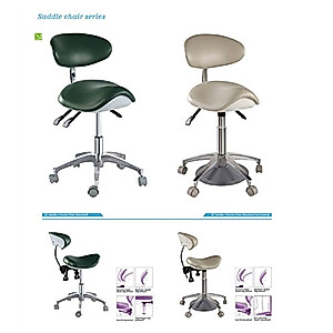 Standard Foot-Controlled Dental Mobile Chair Saddle-1 Doctor's Stool PU Leather