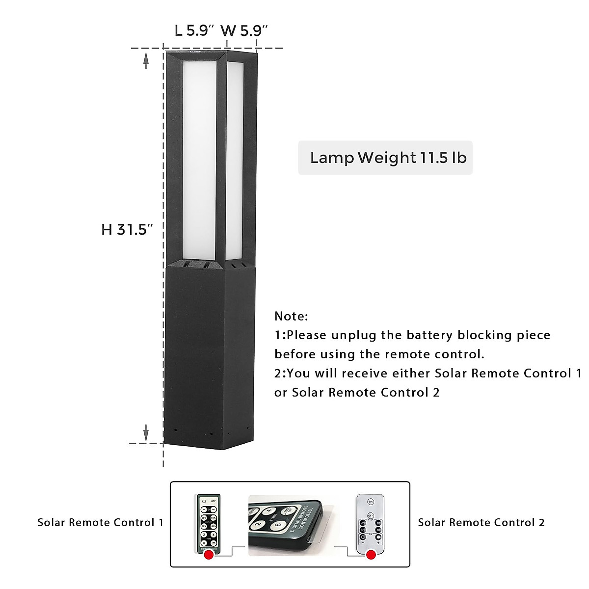 Linkmoon Solar Landscape Path Light, Stainless Steel 3W 350LM Luxury LED Lighting, 32 Inches Modern Outdoor Bollard Lighting for Lawn, Patio, Courtyard and Driveway Decoration
