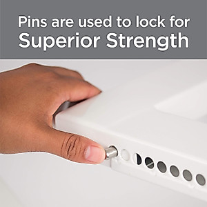 Top Shelf TSB-2438 Universal Heavy Duty Window Air Conditioner AC Support Bracket -Holds Up to 225 lbs., No Drilling or Tools Required, White