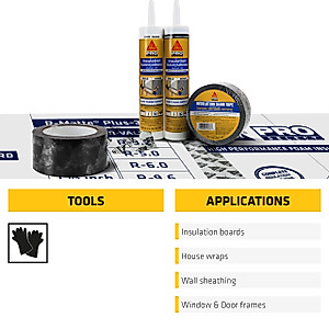 SIKA SikaSeal-148 - Insulation Seam Tape - Clear - Multipurpose, Hand-tearable Acrylic Adhesive - Indoor and Outdoor use - 2-in. x 164 ft.