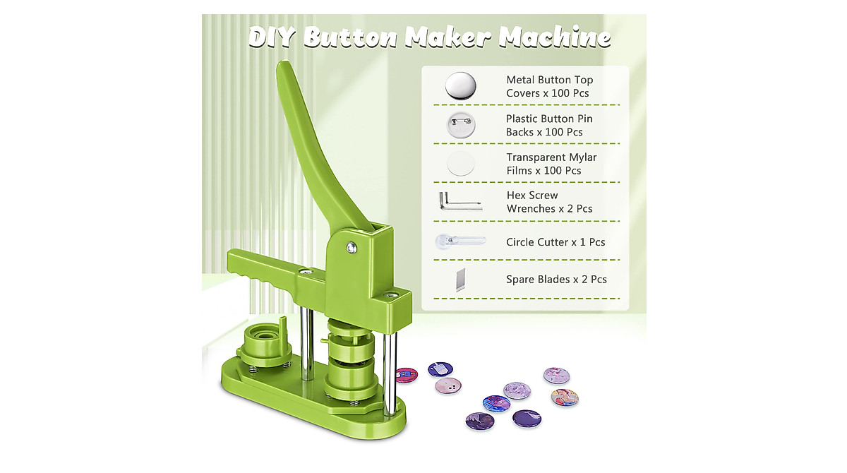 DIY Button Maker Machine Kit for Custom Badges and Crafts