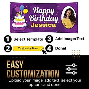 Custom Celebration Sign by DOT4DOT - Personalized for Happy Birthday Banner, Kids, Wedding, Parties, Grand Opening, Graduation, Congratulations (Celebration 21, 2x4)