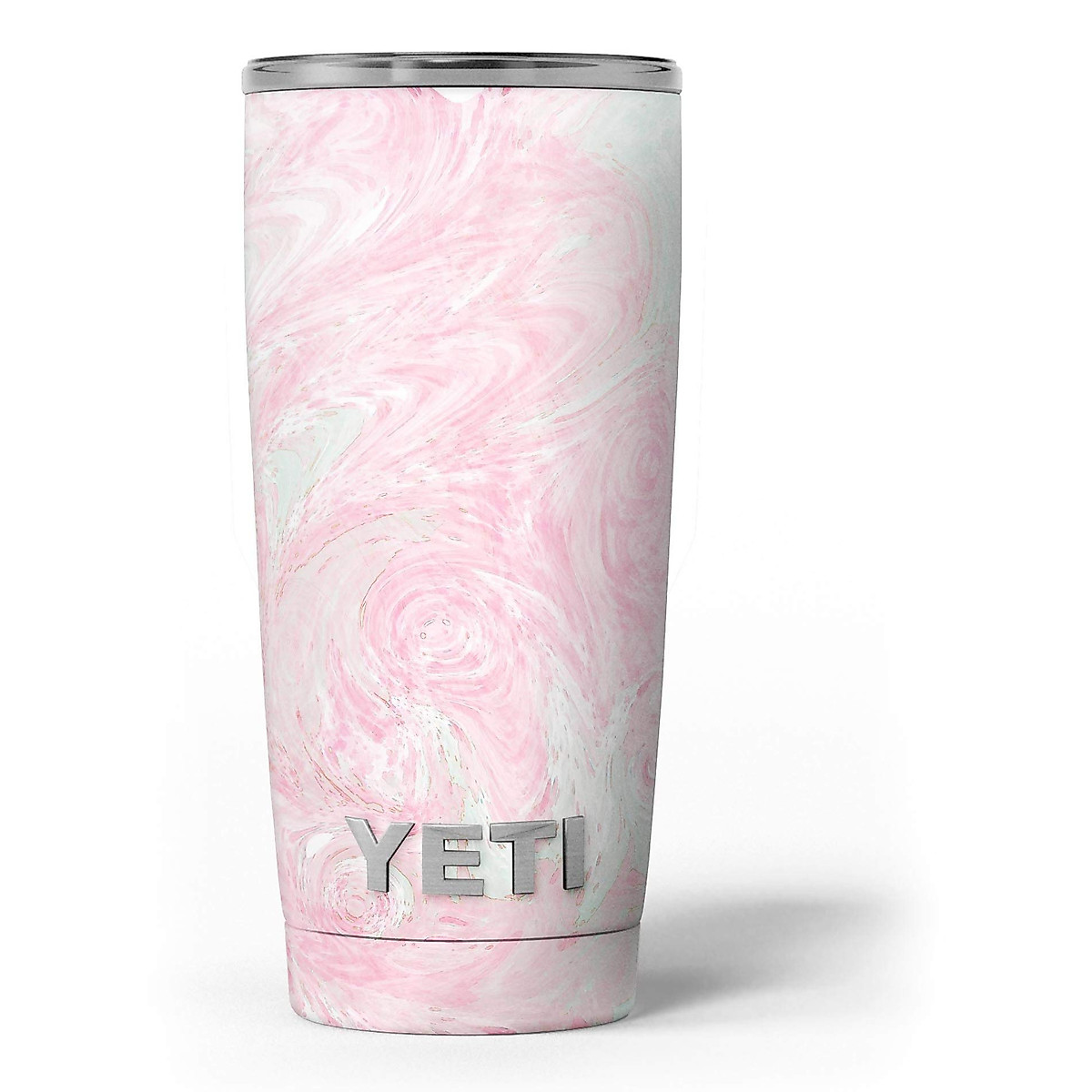 Design Skinz Pink and Teal Slate Marble Surface - Skin Decal Vinyl Wrap Kit Compatible with The Yeti Rambler Cooler Tumbler Cups