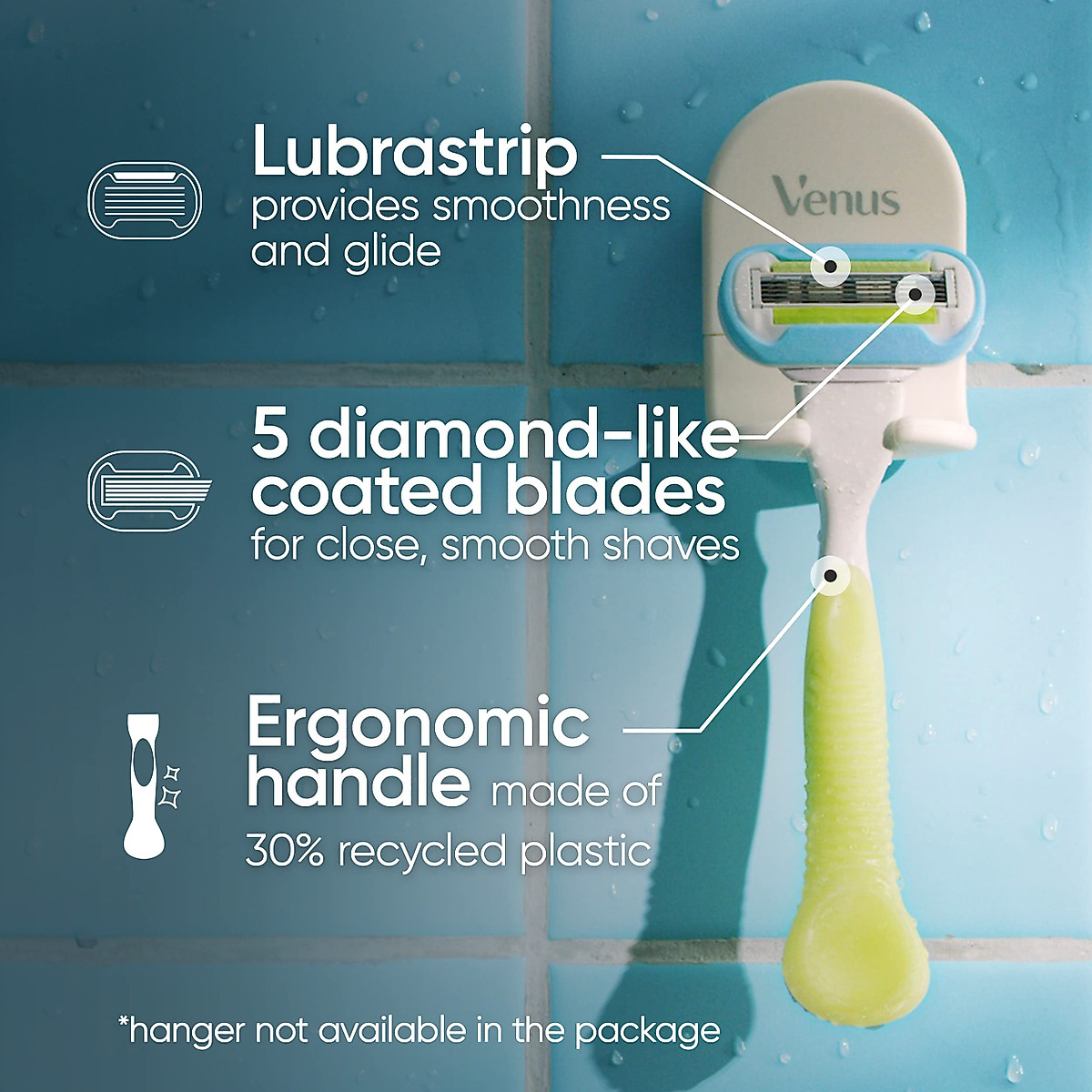 Gillette Venus Extra Smooth Razors for Women, 1 Venus Razor, 2 Razor Blade Refills, Designed for a Close, Smooth Shave