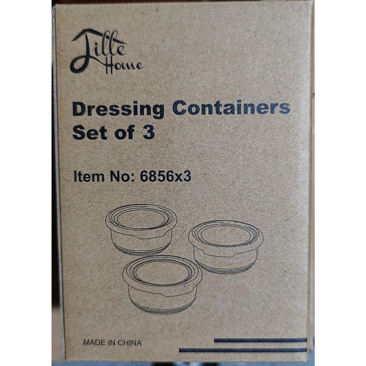 Lille Home 7.5 OZ Dressing Containers for Condiments, Salad Dressing, Dips, Stainless Steel Dipping Sauce Cups, Mini Food Storage with Lid, Set of 3, Leakproof, BPA Free