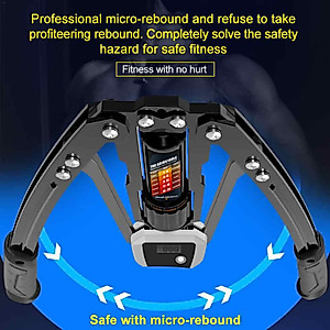 EAST MOUNT Twister Arm Exerciser with Counter Display-Adjustable 22-440lbs Hydraulic Power, Home Chest Expander, Shoulder Muscle Training Fitness Equipment, Arm Exercise Strengthener