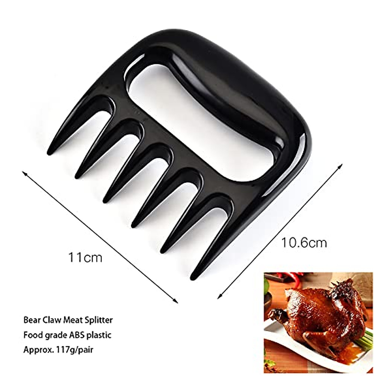 Barbecue Meat Claws for Shred, Cut, Stocking Stuffers for Men, Friend Box | Grilled Chicken Splitter | Multi-Purpose BBQ Fork Accessory for Beef, Pork
