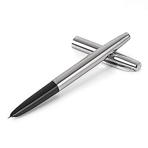Gullor 5 PCS Stainless Steel EF Nib Classic Fountain Pens Set with Ink Converters