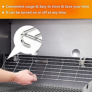 Hisencn 66044 Warming Rack for Weber Genesis II 300 Grill Parts, Genesis II E-310/E-315, II E-330/E-335, II S-310/S-335 Gas Grills, 25'' Warming Rack for Weber Genesis II 300 Grill Replacement Parts