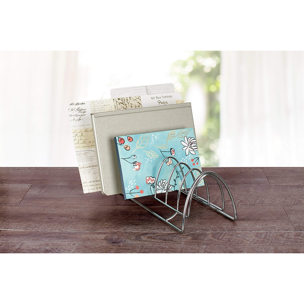 Spectrum Diversified St. Louis Kitchen Lid Holder Organizer for Plates, Cutting Boards Bakeware, Cooling Racks, Pots & Pans, Serving Trays, and Reusable Containers, Chrome