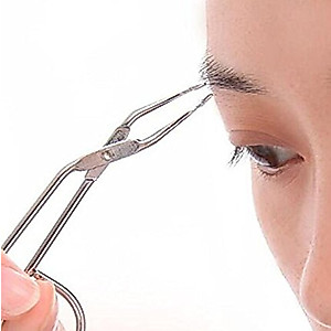 Professional Stainless Steel Eyebrow Scissor Pliers Straight Tip Flat Tweezers Clip Hair Remover Eyebrows Shaped Tool For Lady Women Men
