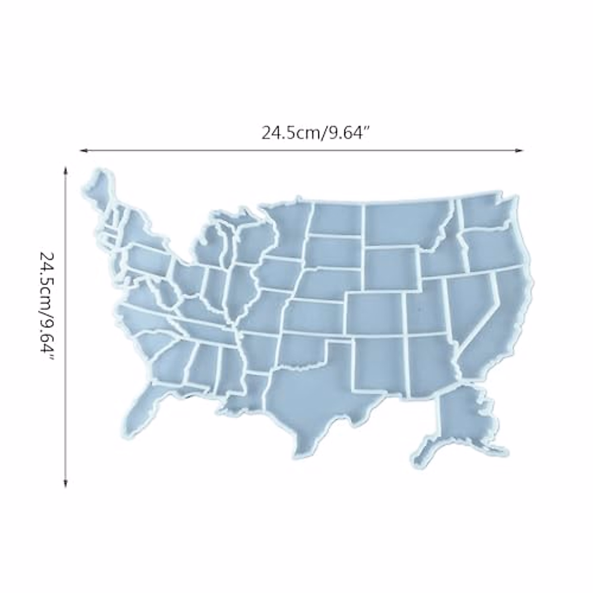 Silicone Jewelry Tray Epoxy Resin Casting Mold US Map Mat Teapot Mat Tray Mold for Jewelry Making Table Wine Tray Resin Silicone molds for Jewelry