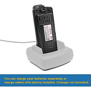 IFREQTECH RLN6305 Battery for Motorola CP110 RDU2020 RDU4100 RDU4160D RDV2020 RLN6308 Li-ion Battery with 2 Pcs Belt Clip 2600mAh