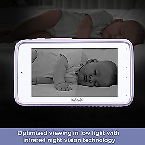 Hubble Connected Nursery Pal Premium Smart Video Baby Monitor with 5" Inch Touch Screen, Privacy Mode, Infrared Night Vision, Two-Way Talk, Room Temperature Sensor and Smartphone App