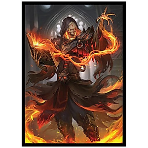 Fantasy North - Cinderbones - The Risen Flame - 100 Smooth Matte TCG Trading Card Sleeves - Fits Magic MTG Commander Pokemon and Other Card Games - Playing Card Sleeves
