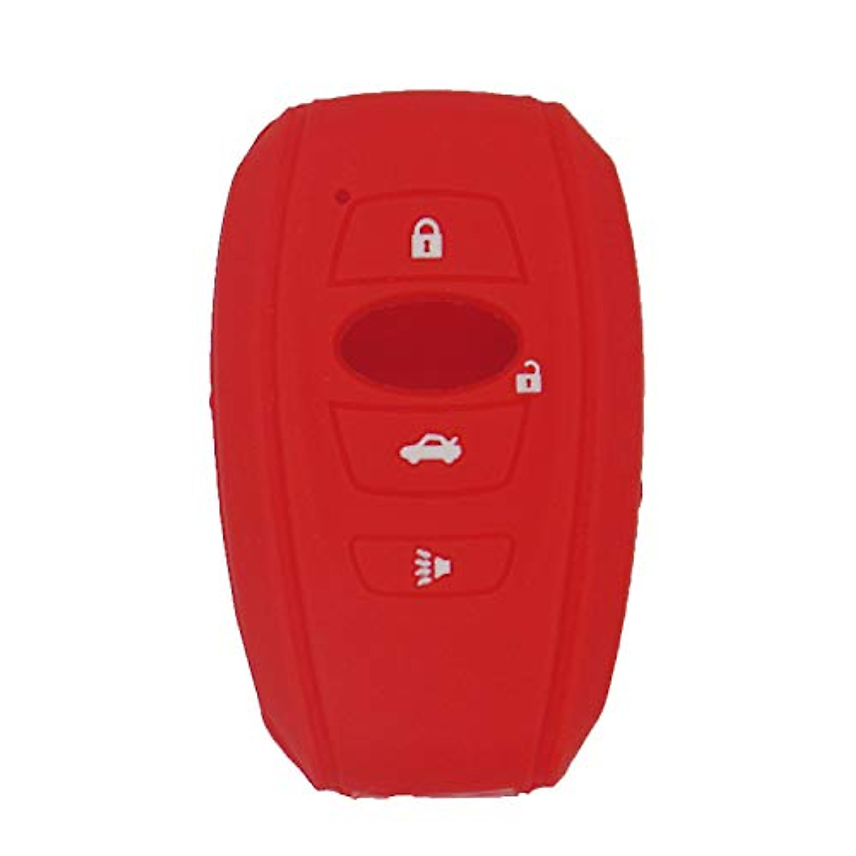 LemSa 2Pcs Soft Silicone Key Fob Cover Case Remote Keyless Protector for Subaru 2016-2018 Forester 2017-2018 Outback 2015 2016 2018 XV Crosstrek 2017 Impreza 2014-2017 BRZ 2016 2018 WRX 2016,Black Red