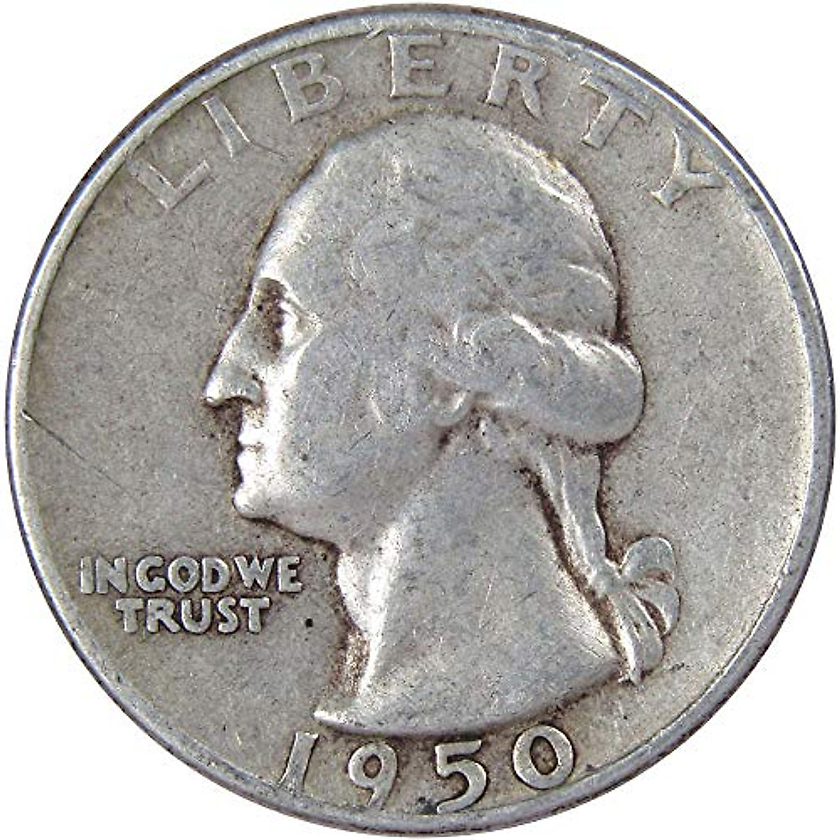 1950 S Washington Quarter AG About Good 90% Silver 25c US Coin Collectible