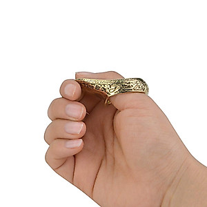 AMEYXGS Archery Thumb Ring Handmade Brass Finger Protector Thumb Protector Ring for Outdoor Archery Hunting Accessories Finger Tab (21#)