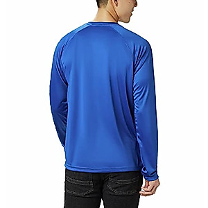 Columbia Men's Fork Stream Long Sleeve Shirt, Azul/Sky Blue, X-Large