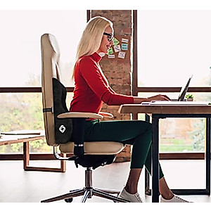 SAMSONITE, [Mid-Low] Back Support Lumbar Pillow for Office Chair or Car Seat, [HIGH GRADE - MEMORY FOAM], Boost your Back Comfort Zone, Versatile Use Supportive Cushion with Soft Plush Cover