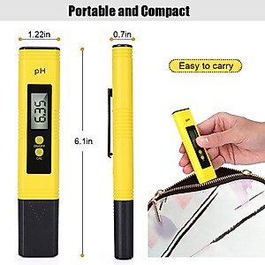 PH Meter Digital Water Tester, 0.01High Accuracy Water Quality Tester Pen with 0-14 PH Measurement Range for Drinking Water, Plant, Swimming Pool