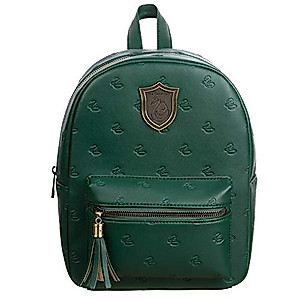 Bioworld Slytherin Hogwarts House Harry Potter Faux Leather Mini Backpack