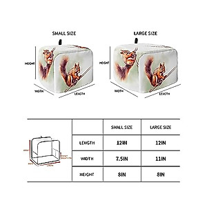 Squirrel Toaster Cover, 4 Slice Toaster Cover Cute Aniaml Fall Atutumn Kitchen Small Appliance Covers, Dust and Machine Washable Bread Maker Cover (12w X 11d X 8h)