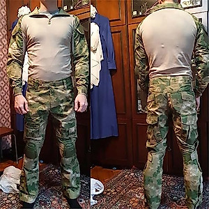 Multicam Military Uniform Combat Shirt Tactical Hunting Suit Camo Man Pant Airsoft Paintball Equipment Clothes Ruin gray M