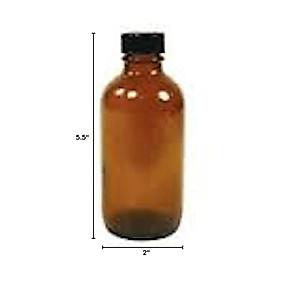 Frontier Natural Products - Amber Glass Round Bottle with Black Cap - 8 oz.