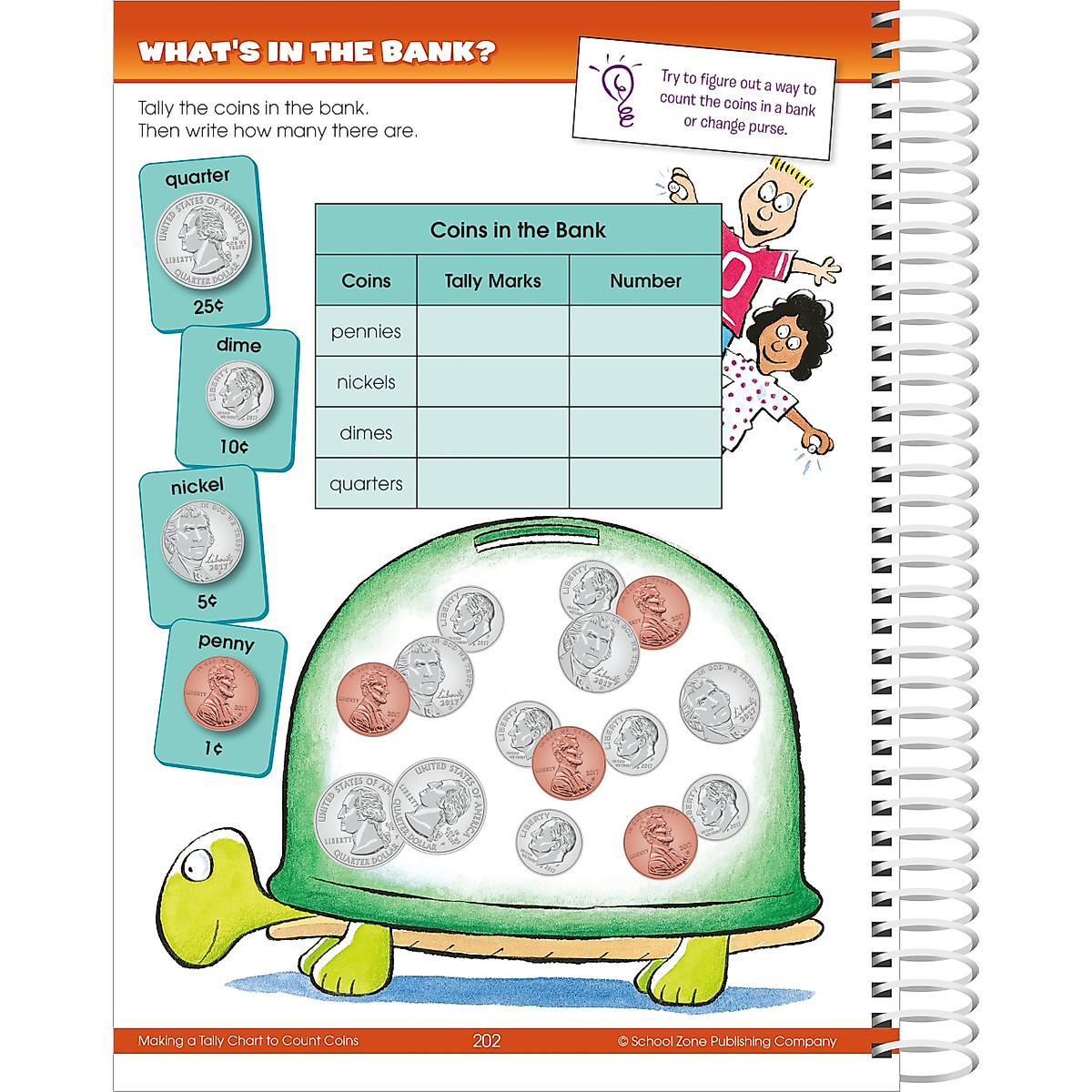 School Zone - Big Second Grade Workbook - 320 Spiral Pages, Ages 7 to 8, 2nd Grade, Word Problems, Reading Comprehension, Phonics, Math, Science, and More (Big Spiral Bound Workbooks)