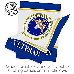USA Decoration Air Veteran Garden Flag Armed Forces USAF United State American Military Retire Official House Decoration Banner Small Yard Gift Double-Sided, 13"x 18.5", Thick Fabric