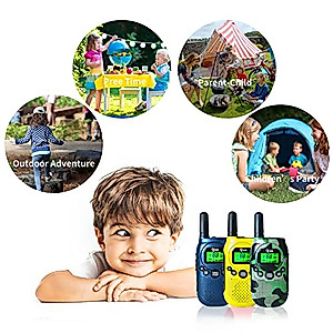 TIDRADIO TD-M3 Walkie Talkies for Kids 22 Channel USB Rechargeable Kids Walkie Talkies 2 Way Radio Toy Best Gifts for Boys and Girls to Outside 3 Pack