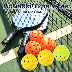 Urspasol Pickleballs Outdoor Play 12 Pcs USAPA Approved Enduring USA Tournament Pickle Balls Balls 40 Holes with Highly Bounce High Visibility with Mesh Bag