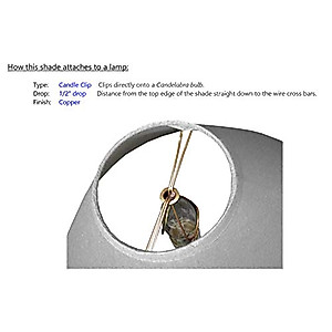 American Pride Soft Shantung Round Tailored Lampshade, 3 x 6 x 4-Inch, Off-White