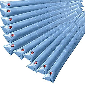 Doheny's Commercial-Grade Water Tubes/Bags for In-Ground Pools | Up to 24-Ga. Super-Duty UV-Protected Vinyl Material (4' Std. Duty 14-Ga. Single Chamber - 12 Pack, Blue)