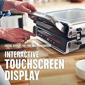 George Foreman Family Size (4-6 Servings), GRD6090B Smokeless-Digital Smart Select, Stainless Steel