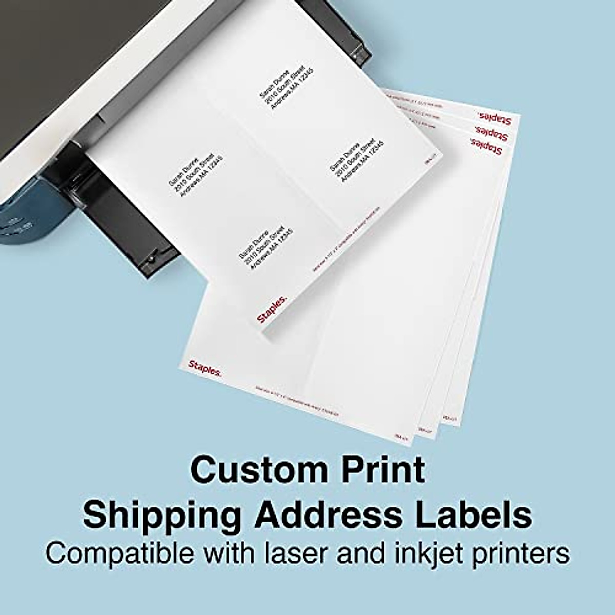 Staples White Shipping Labels 4 x 3 1/3 250 Sheets 1500 Labels