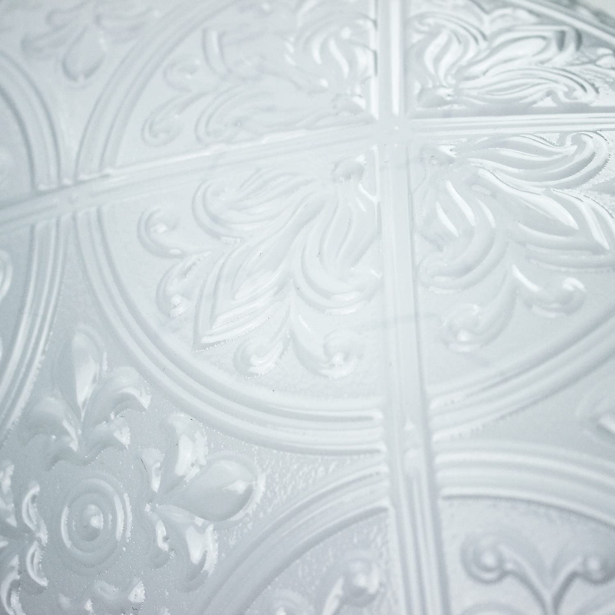 RoomMates TIL5014FLT Bright White Tin Tile Peel and Stick Backsplash