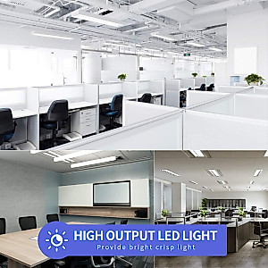 TRLIFE 4FT LED Light Bulbs, T8 4FT LED Tube Lights 28W 5000K Daylight White, 3360 Lumens Dual Row LEDs Replacement for 4FT Fluorescent Fixture, Clear Cover, Dual-end Powered, Ballast Remove(4 Pack)