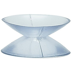 GiftWrap Etc. Small Double Sided Suction Cups - 20 mm, Set of 10, Clear, for Glass Windows, Windshield, Tile, Kitchen, Bathroom Mirror, Shower Wall, Terrarium, Car Window, Office