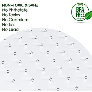 WASJOYE Carpet Chair Mat, Transparent PVC Floor Protector Cover Rug Clear Mat with Non-Slip Studded Lip, Heavy Duty for Home Computer Desk Rolling Chair, Easy Expanded