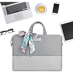 Laptop Bag for Women 13.3-Inch Carrying - Computer Bag Laptop Case Shoulder Slim Work Travel (Grey)